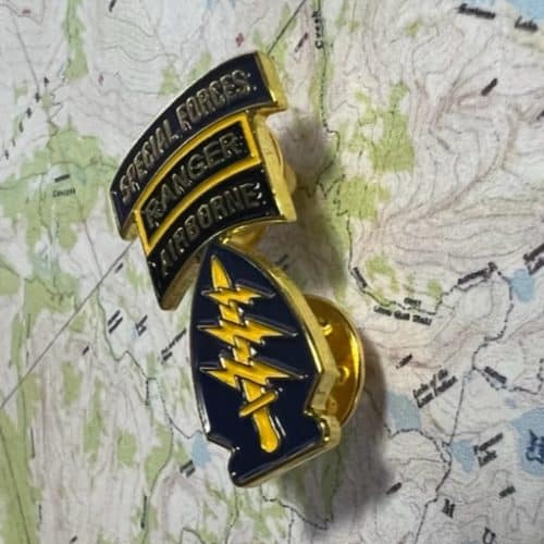 Special Forces COLOR SSI, SF Tab, Ranger Tab Pin “Triple Canopy ...